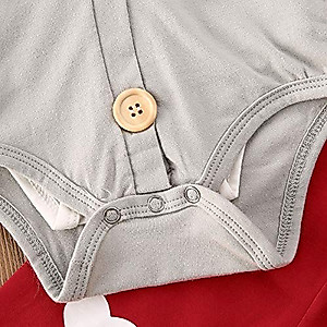 Infant Baby Boy Valentines Day Clothes My First Valentines Day Romper Bodysuit Pants Outfits Set 3PCS (Valentine's Day, 0-6M)