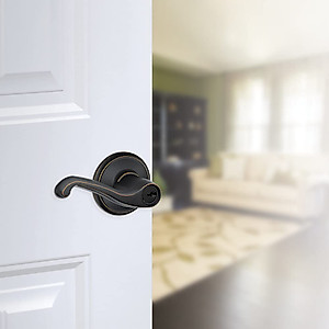 Schlage Lock Lever Entry Flair Kyd Aged BRZ F51AFLA716