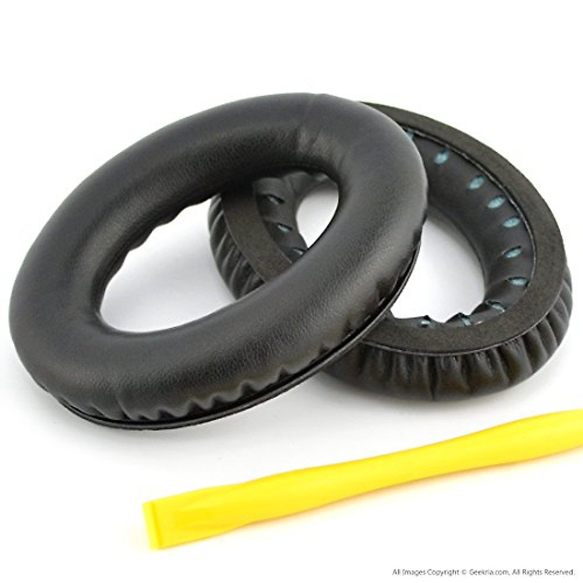 Geekria Replacement Ear Pads for Bose QuietComfort QC2, QC15 Headphone Replacement Ear Pad + Headband Cover/Ear Cushion/Ear Cups/Ear Cover/Earpads Repair Parts/Headband Protector (Black)