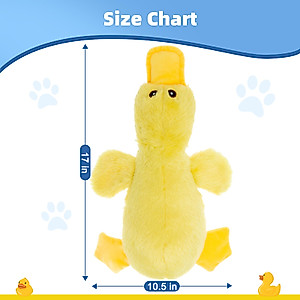 Mihachi Plush Squeaky Dog Duck Toys - Stuffed Pet Toy Duck Interactive Gifts for Dog Birthday Dogs Puppy Biting Chew Toys - for Medium and Large Dogs