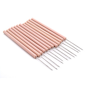 PACK OF 12 DISSECTING DISSECTION TEASING NEEDLE STRAIGHT WITH PLASTIC HANDLE (HTI BRAND)