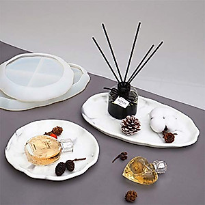 FineInno Soap Dish Resin Mold Jewelry Dish Mold with Oval Shape Silicone Mold Casting Tray Epoxy Mold for Making Resin Plate Dish Jewelry Holders