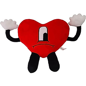 Bad Cute Bunny Plush Figure Toy 9.4 Inch Love Hearth Plush Toys for Kids and Fans Gift for Special Valentinas Christmas Day(Hearth Man)