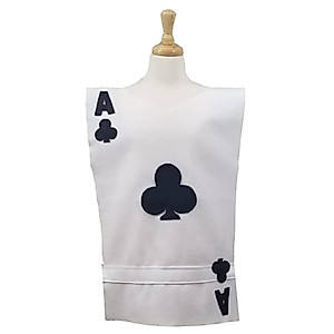 Ace Playing Card Costume Tunic (Hearts, Spades, Clubs or Diamonds) Alice in Wonderland/Card Soldier - Baby, Toddler, Kids, Teen, Adult and Plus Sizes Available (Kids 4-9y)