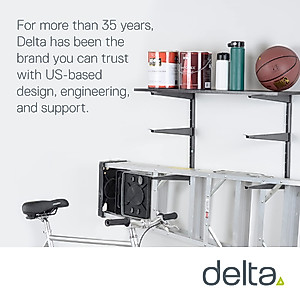 Heavy Duty Lumber Storage Rack by Delta Cycle, Holds Up To 800 lbs - Easy to Install Wood Storage Rack With Fully Adjustable Arms - Steel Construction Storage Solution For Garage, Basement & Pantry