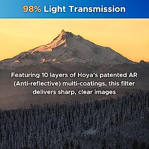 Hoya NXT Plus 82mm UV Filter — Schott B270 Clear Glass with 10-Layer HMC Multi-Coating for 98% Light Transmission, Waterproof Top-Coat, Aluminum Frame - Camera Lens Filter for Sharp, Clear Images