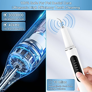 TESECU Dog Plaque Remover for Teeth, Dog Tooth Brushing Kit for Tartar, 5 Modes Pet Dog Teeth Cleaning, Dog Pet Puppy Dental Toothbrush Tool, Pet Teeth Cleaning Suitable for Dog/Cat