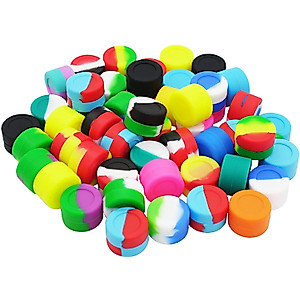 KUVIS 3ml Silicone Containers Concentrate Airtight Non-stick Jars Food Grade (25)