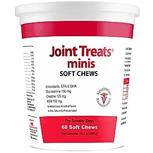 Joint Treats MINIS for Smaller Dogs - Vitamins, Minerals, Antioxidants, Omega-3 Fatty Acids EPA, DHA - Maximum Joint Health Supplement for Dogs - 120 Soft Chews