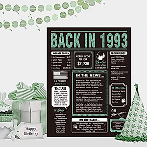 Ogeby Funny 30th Birthday Gifts for Her Him Women, Jumbo 30th Birthday Card, Happy 30 Year Old Birthday Gifts for Daughter Son Men, 30th Anniversary Cards Gifts for Couples, Back in 1993