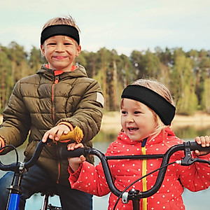 Syhood Pack of 6 Children's Ear Warmers Headband Stretch Winter Fleece Earmuffs Warm Ear Protection for Teenagers Toddlers Boys Girls Child