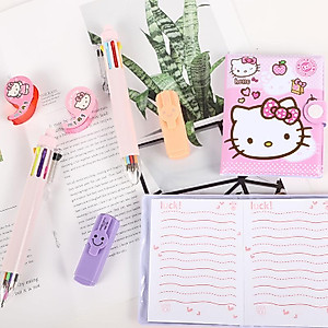 BOTYUG Cute Kawaii Pink Stationery Set, Back to School Supplies for Teen Girls, 10 Sheets of Letter Paper, First Day of School Gifts