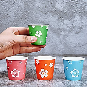 LITOPAK 400 Pack 3oz Disposable Bathroom Cups, Colorful Disposable Mouthwash Cups, Small Disposable Cups, Mini Paper Cups for Parties, Picnics, Barbecues, Travel and Events.