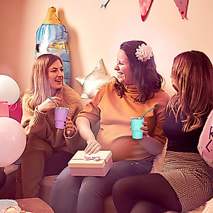 Needbrock 10 Pcs Mini Tumbler Shot Glass with Straw, 3oz Sublimation Shot Glass Tumblers Set Stainless Steel Double Wall Vacuum Insulated Shot Glasses Cups for Cocktail Coffee Whiskey Beer