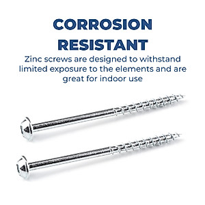 Kreg SML-C250-50 Zinc Pocket-Hole Screws, 2 1/2 Inch, #8 Coarse Thread, Maxi-Loc Head (50 Count)