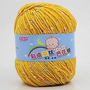 6 Pack of Colourful Cotton Knitting Crochet Yarn Sweater Supersoft Yarn Set for Baby Blankets and Clothes Hat Scarf 300g