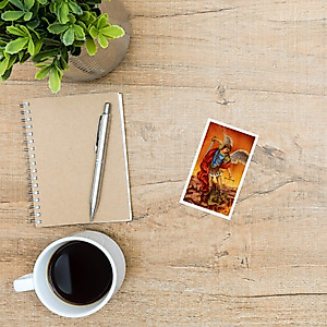 St Michael The Archangel Holy Prayer Cards, Laminated Cardstock with Scripture of Protection, Inspirational Christian Gifts, Pack of 5, 2.25 x 3.75 Inches