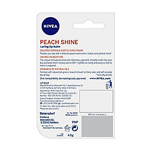 Nivea Lip Balm - Fruity Shine PEACH -Pack of 1
