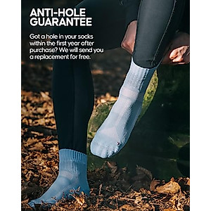 DANISH ENDURANCE Long Distance Running Socks, Quarter, Cushioned & Moisture Wicking, 3 Pair Pack for Men & Women