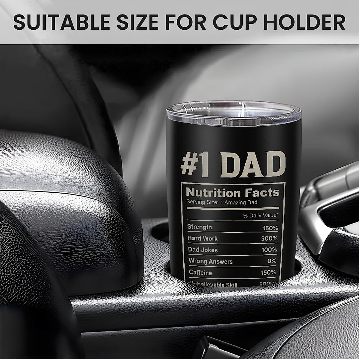 SANDJEST Daddy The Man The Myth The Legend Tumbler with Lid - 20oz Insulated Stainless Steel Mug - Coffee Mug for Sport Office Travel