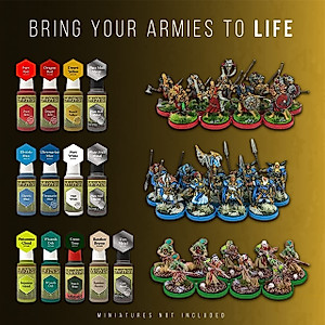The Army Painter Wargamers Paint Collection - Unleash Your Inner Artist with Ultimate Miniature Painting Kit Includes 124 Paints, 5 Brushes, and Guide - Miniature Paint Set with Bonus Item