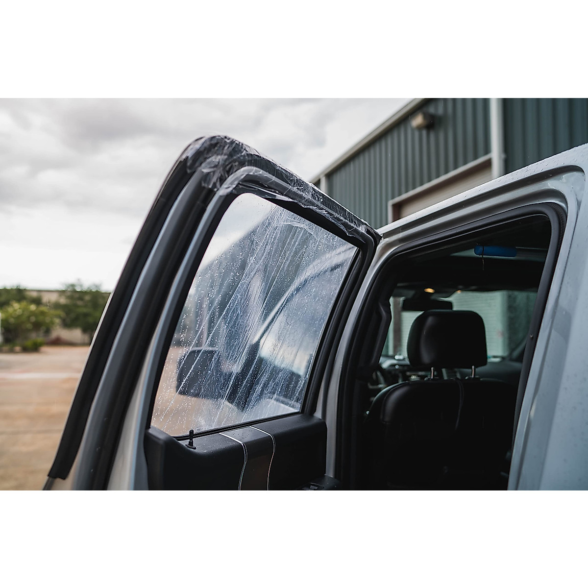 Big Tape Window Plastic Barrier Film – 2 Pack of 12 Feet XL Roll of Plastic for Windows – 17.5 Inch Wide Car Tape for Broken Windows – Waterproof, No Sticky Residue – Easy DIY Installation.