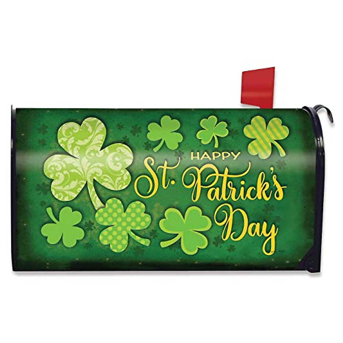 Lucky Shamrocks St. Patrick's Day Magnetic Mailbox Cover Patterned Clover