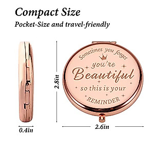 Stocking Stuffers for Women Christmas Makeup Mirror Gifts for Women Girl Daughter Mom Female Friend Valentines Day Gifts for Women Wife Girlfriend BFF Birthday Graduation Gifts for Girls Inspirational
