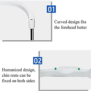 Optometry Lifting Chin Bracket Optometry Lifting Chin Bracket, Optical Instrument Forehead Support with Height Adjustment Knob, 95mm Lifting Distance, for Optical Shops, Vision Care Center