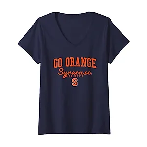 Syracuse Orange Vintage Energy Navy V-Neck T-Shirt