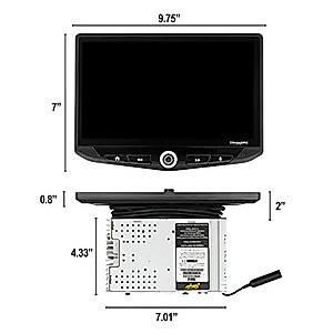 Stinger HEIGH10 10 Multimedia Car Stereo 1024 x 600 HD Display. Apple Car Play, Android Auto, SiriusXM Ready, Bluetooth, TOSLINK Audio Output & HDMI Rear Input, Single/Double DIN Mounting