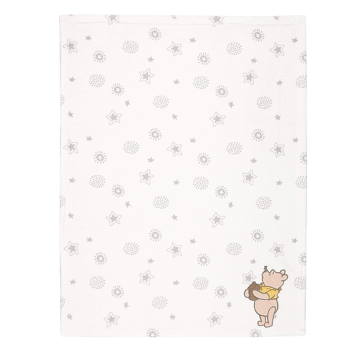 Lambs & Ivy Disney Baby Winnie The Pooh Cream Fleece Appliqued Baby Blanket