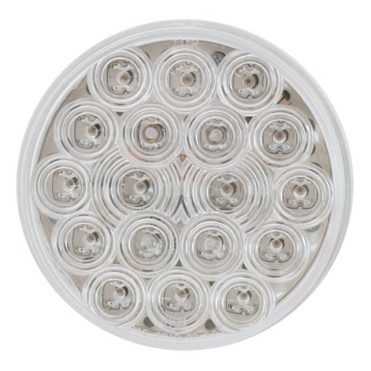 GG Grand General 76016 4 Inches Fleet Red/Clear 18 LED 3 Pin Round Plug Stop/Turn/Tail Sealed Light