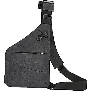 ZYGKJ Personal Flex Bag,Anti-thief Slim Sling Bag Personal Pocket Bag,Multipurpose Crossbody Backpack for Outdoor Travel (Grey Right Hand)