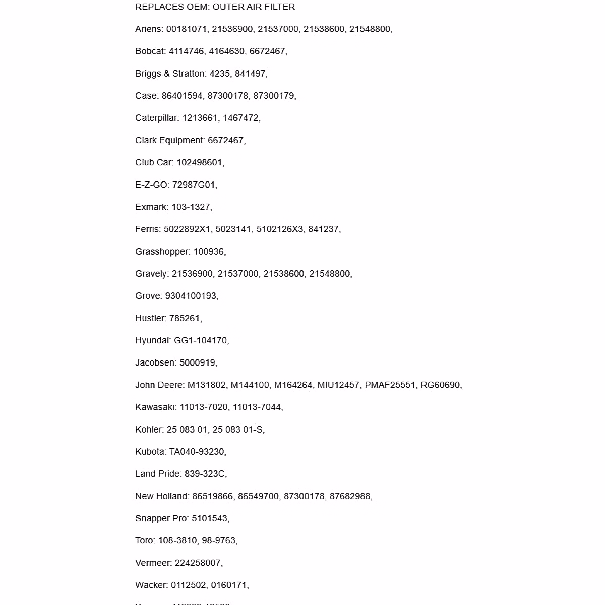 LWHwareHT Maintenance Filter Kit For Z915B Z915E, Replacement for John Deere OEM
