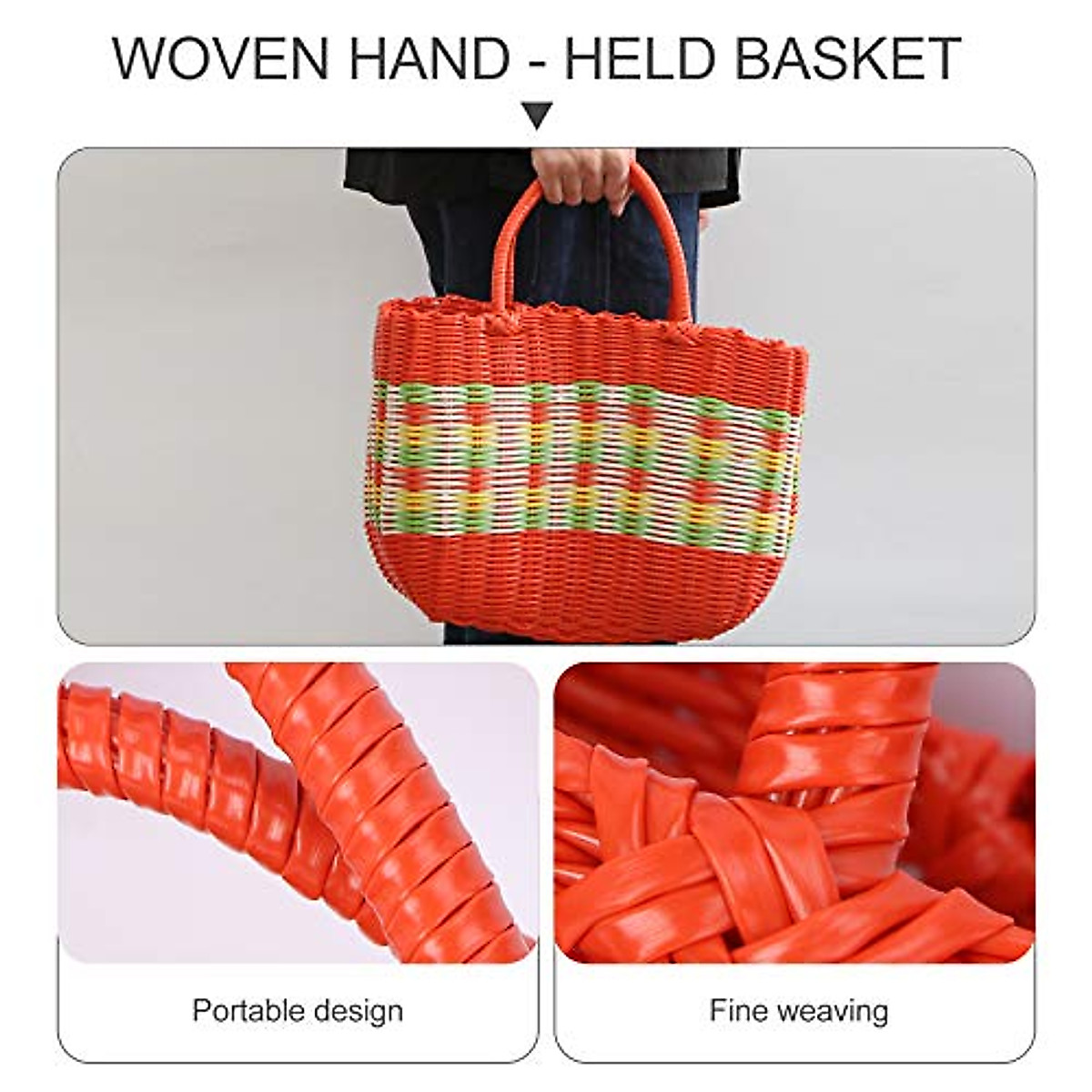 Cabilock Woven Market Basket woven shopping basket african market basket woven straw basket African Shopping Basket