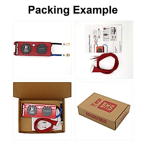 DALY BMS 13S 48V 80A Li-ion Battery Protection Module PCB Protection Board with Balance Leads BMS for 18650 Battery Pack 48V(Standard BMS,80A Fan)