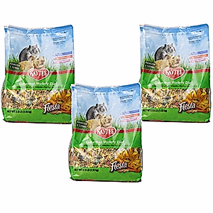 (3 Pack) Kaytee Fiesta Hamster Gerbil Food, 2.5-Pound each