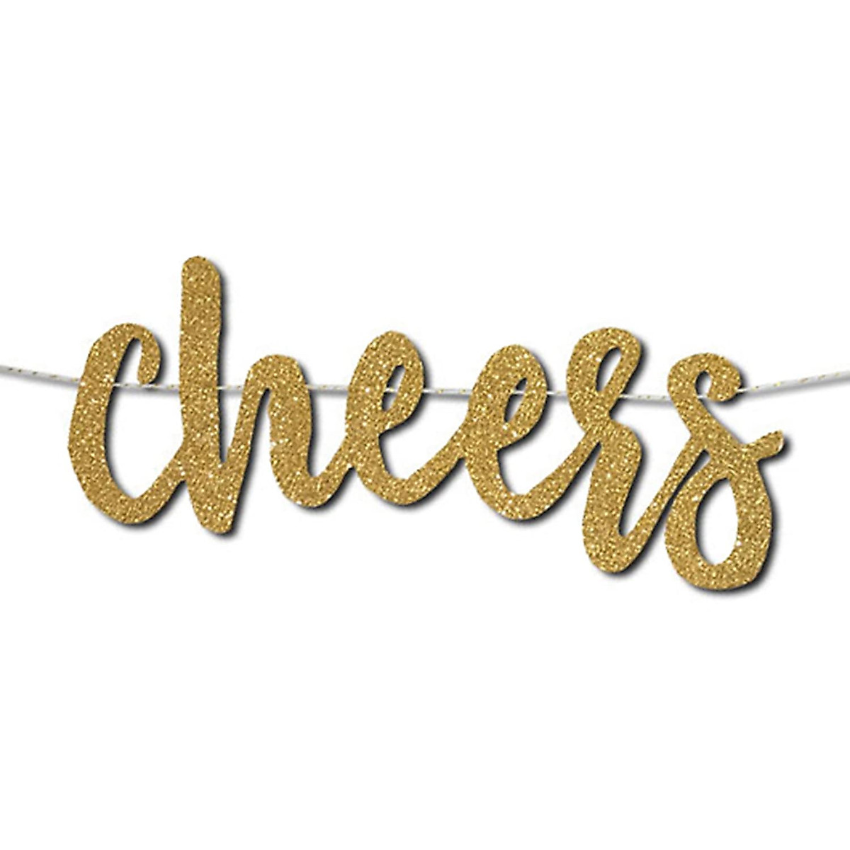 Cheers to 50 Years Banner - Premium Glitter Cardstock Paper - Larger Text for Better Visibility - Perfect Decoration for 50th Birthday Party Celebration