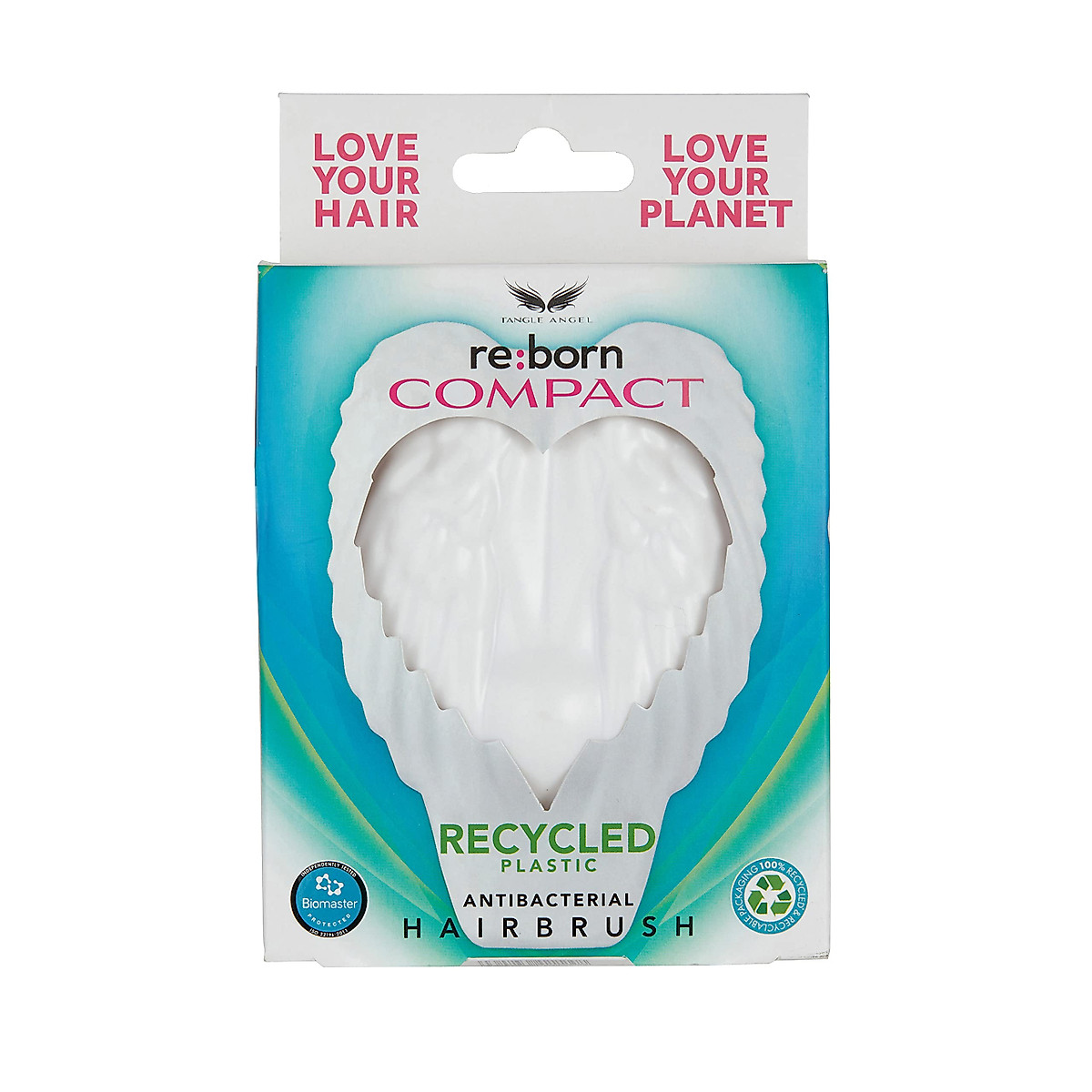 Tangle Angel Essential ReBorn Hair Brush White and Fuchsia