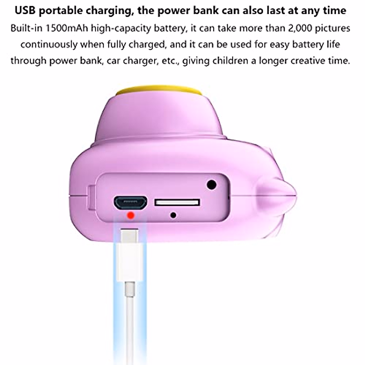 LINXHE Kids Digital Camera for Boys & Girls - 2.0 Inch Selfie Camera for Kids, 1080P Rechargeable Children Video Camera for Christmas New Year Gift (Color : Pink)