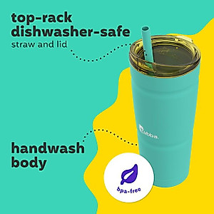 Bubba Envy S Insulated Stainless Steel Tumbler with Straw | cold up 18 hours | hot up 6 hours | Fits cup holders | Easy-to-clean | BPA-free, 24 fl oz (3.62 x 3.62 x 10.54 Inches - Teal)