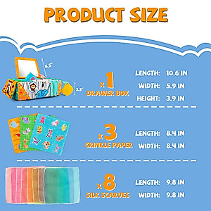 teytoy Baby Tissue Box Toy, Montessori Tissue Box Sensory Toy with Tummy Time Mirror Toy for Infant Newborn Toddlers High Contrast Sensory Toys for Boys Girls Early Learning Toys Baby Gifts