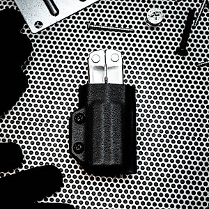 Kydex Multitool Sheath for LEATHERMAN Bond - Made in USA - Multi Tool Sheath Holder Cover Belt Pocket Holster - Multi-tool not included (Black)