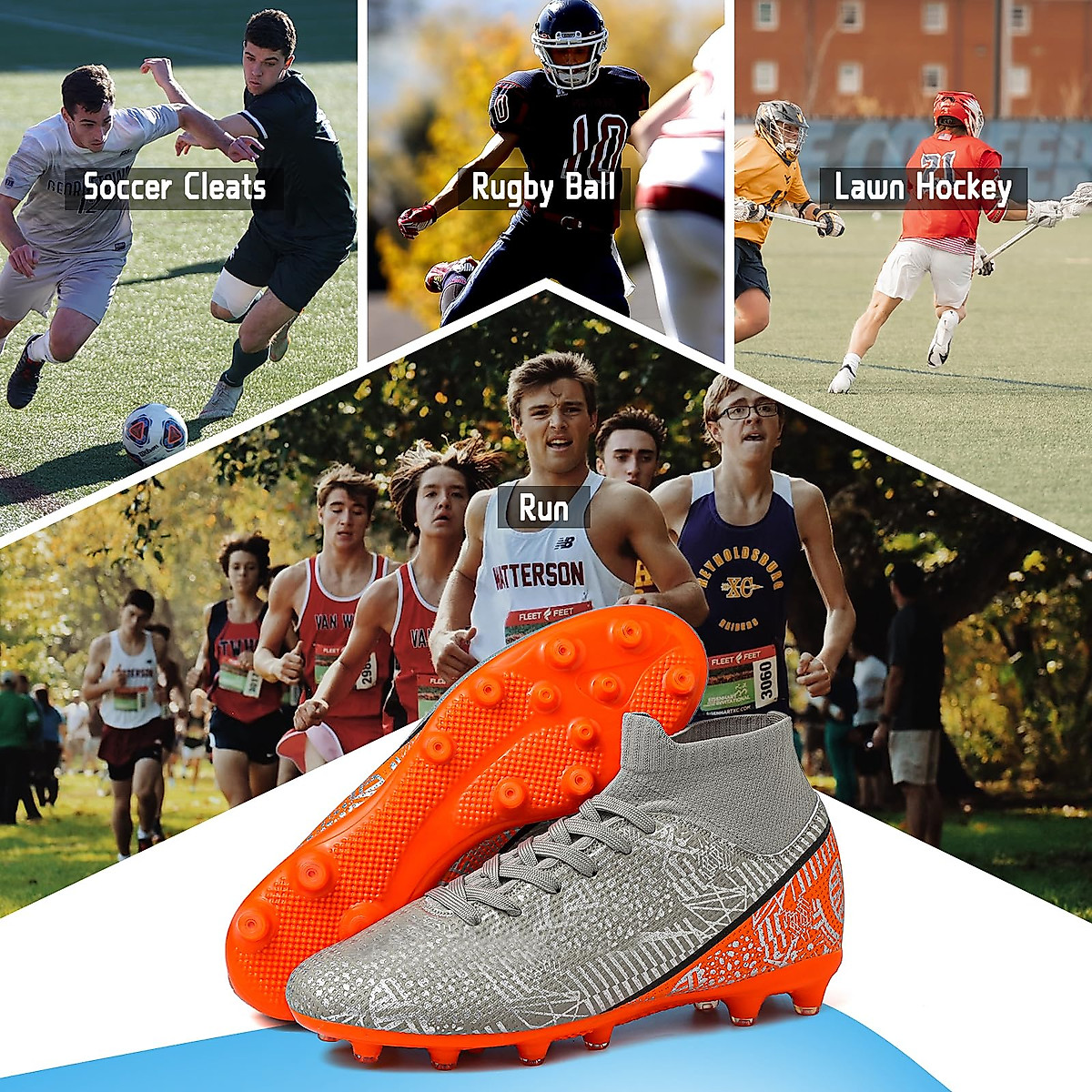 Soccer Cleats Mens Women Football Cleats Soccer Shoes Tacos De Futbol para Hombre Football Training Futsal Shoes Zapatos De Soccer para Hombres Professional Football Training Boots AG FG