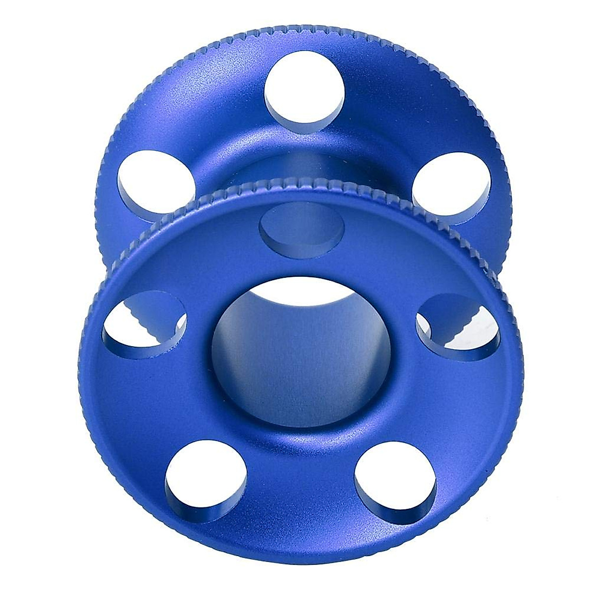 Aluminum Alloy Diving Reels, Lightweight Underwater Finger Spool Reel for Free Diving Snorkeling (Blue)