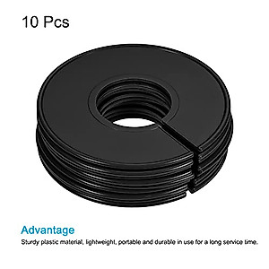 PATIKIL Clothes Dividers 10 Pack Blank Clothing Rack Size Sorting Reusable Wardrobe Round Hanger Separator, Black