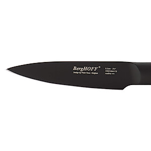 Berghoff RON Non-stick Vegetable Knife & Paring Knife Black Titanium PVD Coating Hollow Handle Sharp & Well Balanced Seamless Transition