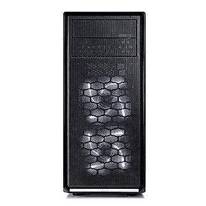 Fractal Design Focus G - Mid Tower Computer Case - ATX - High Airflow - 2X Fractal Design Silent LL Series 120mm White LED Fans Included - USB 3.0 - Window Side Panel - Black