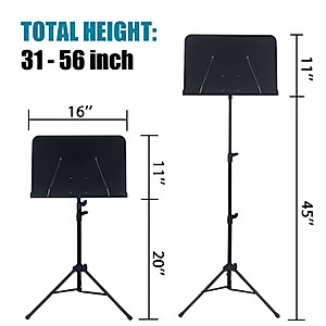 GLEAM Sheet Music Stand - Portable for Children and Carrying out Dual Use Desktop Book Stand